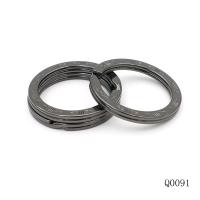 China Gunmetal Custom Split Key Ring 25mm Flat Stamping Logo Keychain O Ring Iron for sale
