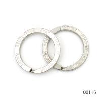 China Nickel Plated Split Key Ring Metal Key Chain Ring 25.5mm*33mm Rusty-Proof Keyring for sale