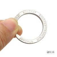 China Nickel Plated Split Key Ring Metal Key Chain Ring 25.5mm*33mm Rusty-Proof Keyring for sale