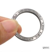 China Gunmetal Custom Split Key Ring 25mm Flat Stamping Logo Keychain O Ring Iron for sale