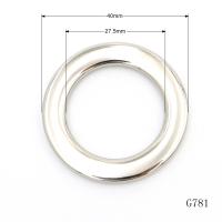 China Bag Metal O Ring Buckle Shiny Silver Metal Circle Ring One Inch Bag Connector Buckle Anti Fade Handbag Hardware for sale