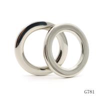 China Bag Metal O Ring Buckle Shiny Silver Metal Circle Ring One Inch Bag Connector Buckle Anti Fade Handbag Hardware for sale