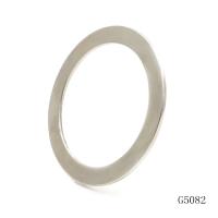 China Bag Accessories Quality Metal O Ring Buckle Shiny Silver Metal Flat Close Ring 46mm Bag Connector Buckle for sale