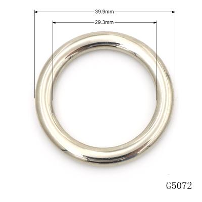 China Zinc Alloy Buckle Ring Nickel Metal O Ring Buckle Metal Circle Ring For Handbag Hardware for sale