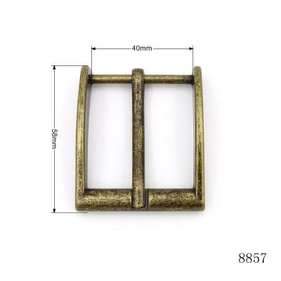 China Heavy Duty Antique Brass Pin Buckle Bag Strap Adjuster Slider Manufacturer Die Casting Customized Logo Bag Buckles for sale