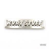 China Custom Metal Letter Logo for Bag Accessories OEM Zinc Alloy 500 Units MOQ for sale