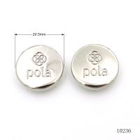 China Nickel 20mm Metal Logo Plate Custom Engraved Logo Metal Label For Handbag Hardware Accessories for sale