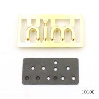 China Custom Letter Logo Label Zinc Alloy Metal Logo Tag Plate Brand Logo Letters For Leather Handbag Accessories for sale