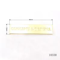 China Custom Zinc Alloy Metal Name Plate Gold Polished Logo Label for Bags 500pcs MOQ for sale