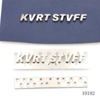 China Custom Metal Letter Logo for Bag Accessories OEM Zinc Alloy 500 Units MOQ for sale