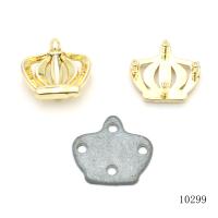 China Gold Crown Shape Metal Logo Custom Metal Brand Logo Tag For Leather Handbag Clothing for sale