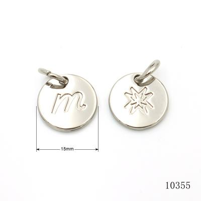 China Custom Metal Round Dog ID Tag Keychain Charm 25mm Zinc Alloy OEM Logo for sale