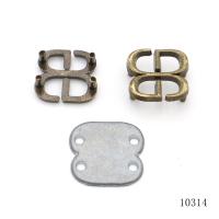 China Custom Antique Brass Metal Logo Tag for Leather Accessories OEM 20mm Label Pin for sale