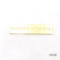 China Custom Zinc Alloy Metal Name Plate Gold Polished Logo Label for Bags 500pcs MOQ for sale