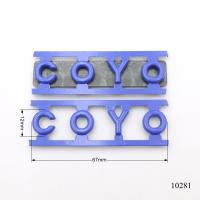 China Custom Zinc Alloy Die Cast Metal Logo Letter for Bag Accessories 500pcs MOQ for sale