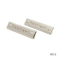 China Wholesale Bag Hardware Metal Logo Manufacture Silver Rectangle Bag Plate Custom Engraved Metal Label Plate for sale