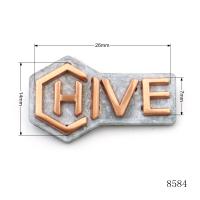 China Unique Design Leather Bag Metal Label Logo Custom Metal Letter Logo Plate for Luxury Bags for sale