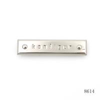 China Wholesale Bag Hardware Metal Logo Manufacture Silver Rectangle Bag Plate Custom Engraved Metal Label Plate for sale