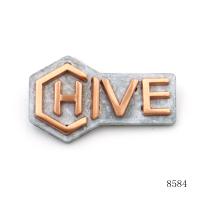 China Unique Design Leather Bag Metal Label Logo Custom Metal Letter Logo Plate for Luxury Bags for sale