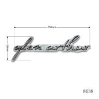 China Personalized Design Luxury Bag Metal Label Logo Gunmetal Plated Custom Metal Separate Letter Logo Plate for sale