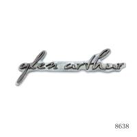 China Personalized Design Luxury Bag Metal Label Logo Gunmetal Plated Custom Metal Separate Letter Logo Plate for sale