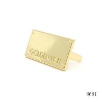 China Personalized Design Leather Bag Purse Metal Label Logo Custom Engraved Logo Name Plate for Lady Handbag for sale