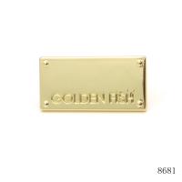 China Personalized Design Leather Bag Purse Metal Label Logo Custom Engraved Logo Name Plate for Lady Handbag for sale
