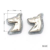 China Silver Plating Bag Cap Hat Metal Label Small Animal Head Logo Custom Metal Logo Plate for Decorations for sale