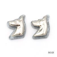 China Silver Plating Bag Cap Hat Metal Label Small Animal Head Logo Custom Metal Logo Plate for Decorations for sale