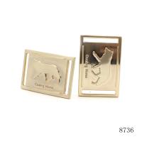 China Brushed Gold Plating Bag Metal Logo Rectangle Tag Plate Custom Metal Embossed Logo Plate for Bag Strap for sale