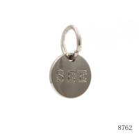 China 12.5mm Small Circle Metal Label Tag Custom Engraved Brushed Logo Tag for Key Chain or Bag Part's Accessories for sale