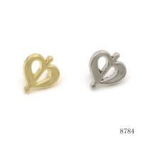 China Custom Logo Name Tags Heart Shape Handbag Logo Labels Purse Wallet Small Logo Pin Stud for sale
