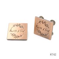China Custom Engraved Square Metal Brand Tags With Screws Premium Logo Plates For Leather Bags And Furniture for sale