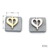 China Custom Logo Name Tags Heart Shape Handbag Logo Labels Purse Wallet Small Logo Pin Stud for sale