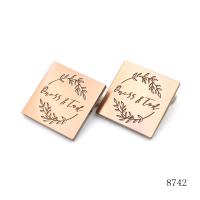 China Custom Engraved Square Metal Brand Tags With Screws Premium Logo Plates For Leather Bags And Furniture for sale