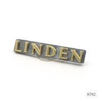 China Gold & Silver Plating Luxury Bag Metal Logo Custom Metal Letter Logo Plate for Handbag for sale
