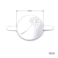 China 25mm Circle Metal Logo Bag Hardware Logo Plate Custom Engraved Metal Label Plate for Leather Handbags for sale