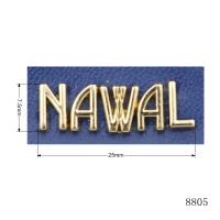 China Custom Metal Separated Letter Logo Bag Accessories Hollow Brand Name Label Zinc Alloy 500 MOQ for sale