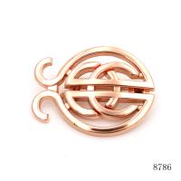 China Custom Hollow Out Bag Hardware Metal Logo Tag Rose Gold Brand Plate with Rivet Studs for Leather Bags for sale