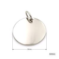 China 30mm Plain Circle Metal Tag Keychain Charm Custom Logo OEM Durable Zinc Alloy for sale