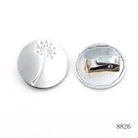 China 25mm Circle Metal Logo Bag Hardware Logo Plate Custom Engraved Metal Label Plate for Leather Handbags for sale