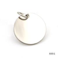 China 30mm Plain Circle Metal Tag Keychain Charm Custom Logo OEM Durable Zinc Alloy for sale