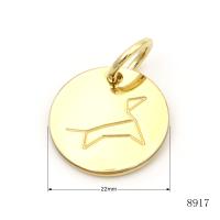 China Top Quality Metal Round Tag Custom Logo Label Charm Dog Collar ID Tag Metal Keychain Coin Tag Circle Tag for sale