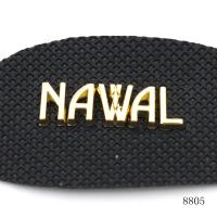 China Custom Metal Separated Letter Logo Bag Accessories Hollow Brand Name Label Zinc Alloy 500 MOQ for sale