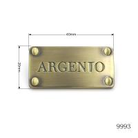 China Custom Antique Brass Metal Name Plate Logo Label for Bag Accessories 500pcs MOQ for sale