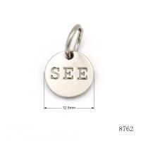 China 12.5mm Small Circle Metal Label Tag Custom Engraved Brushed Logo Tag for Key Chain or Bag Part's Accessories for sale
