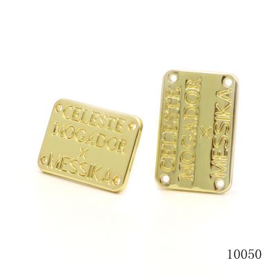 China Custom Metal Logo Label Square Plate for Bag Clothing Accessories OEM 20 Years Experience for sale