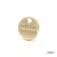 China New Gold Metal Round Tag Custom Logo Label Mini Size Circle Tag For Handbag Clothing Accessories for sale