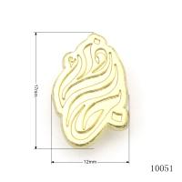 China Custom Gold Metal Logo Plate With 4 Pins, Small Embossed Metal Shoe Tags, Zinc Alloy Sandals Hardware Badge For Footwear for sale