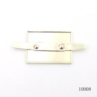 China Custom Square Metal Logo Tag for Bags | Light Gold Metal Hardware for sale